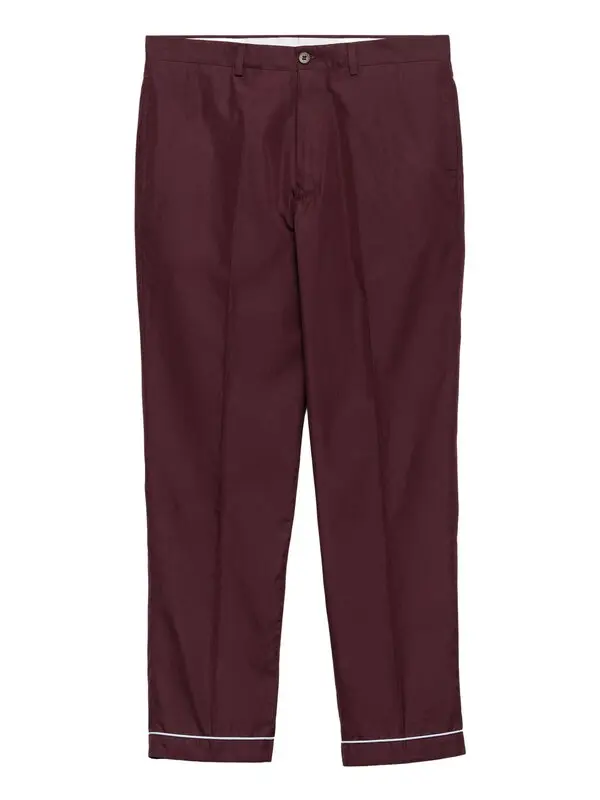 Prada Cotton Slim-fit Pants - Red