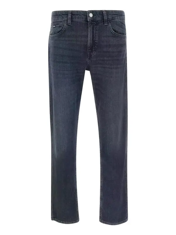 Hugo Boss Five-pocket Logo Jeans - Blue