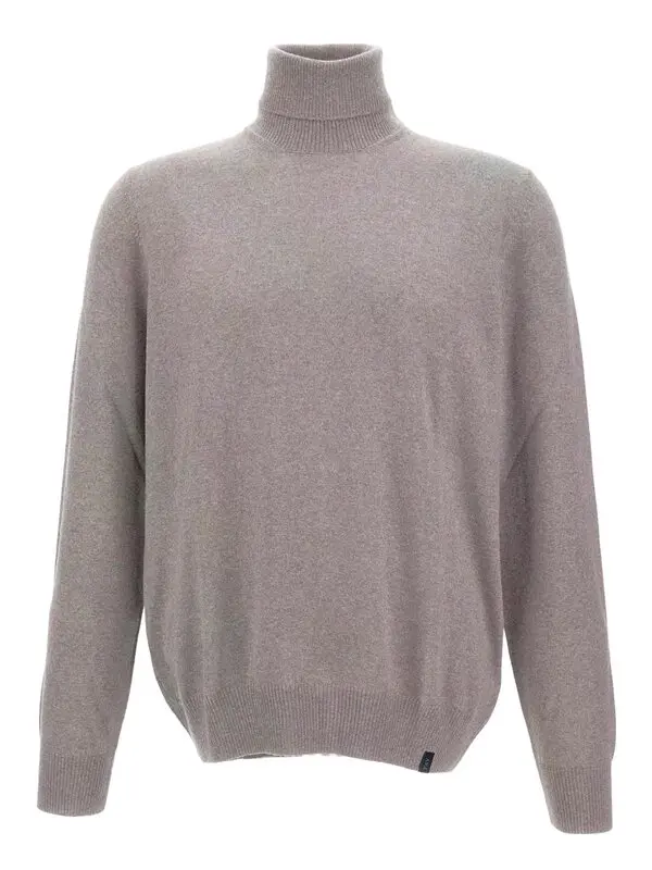 FAY Turtleneck Wool Sweater - Grey