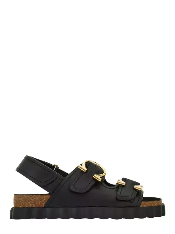 FERRAGAMO Buckled Leather Sandals - Black