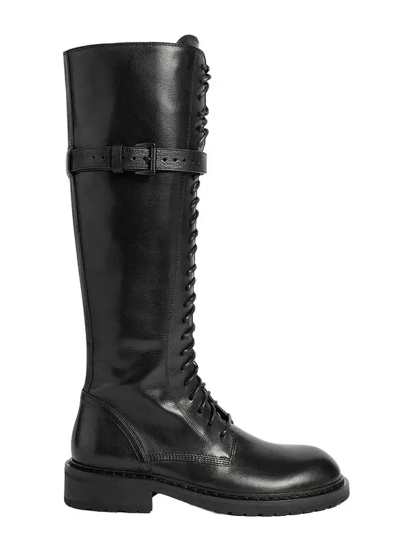 ANN DEMEULEMEESTER Danny Combat Boots - Black