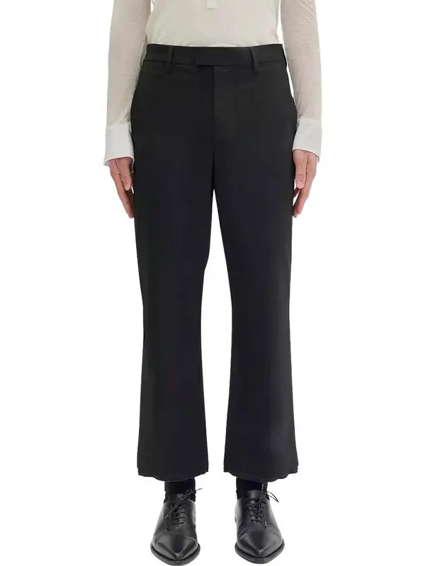 ANN DEMEULEMEESTER Ysten Cropped Trousers - Black