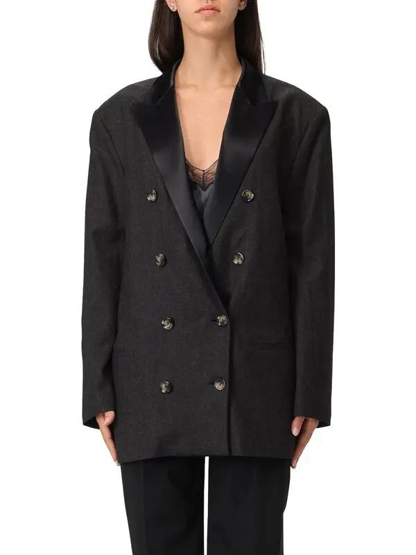 Alberta Ferretti Double Breasted Jacket - Grey