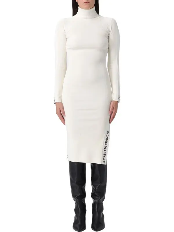 Elisabetta Franchi Midi Dress - Milk