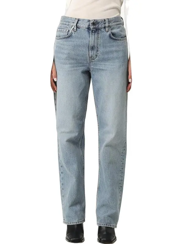 TOTEME Straight Leg Jeans - Gnawed Blue