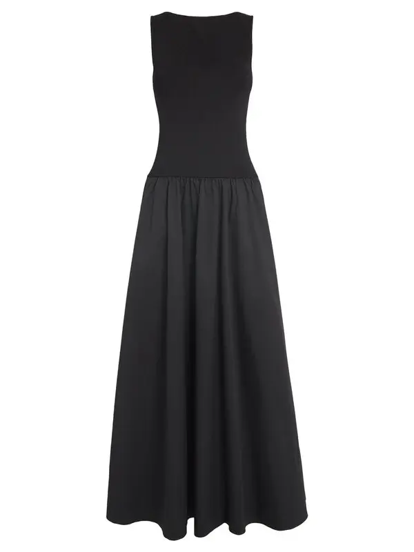 ST. AGNI Cut-out Maxi Dress - Black