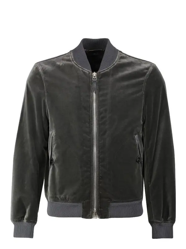 TOM FORD Cotton Bomber Jacket - Grey