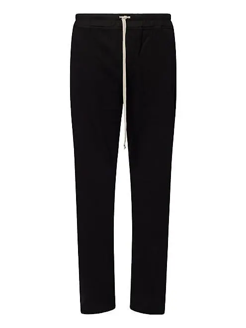 Rick Owens Berlin Drawstring Straight-leg Cotton-jersey Trousers - Black