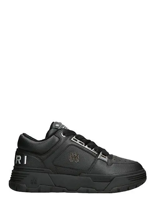 Amiri Metallic Ma-1 Leather Trainers - Black