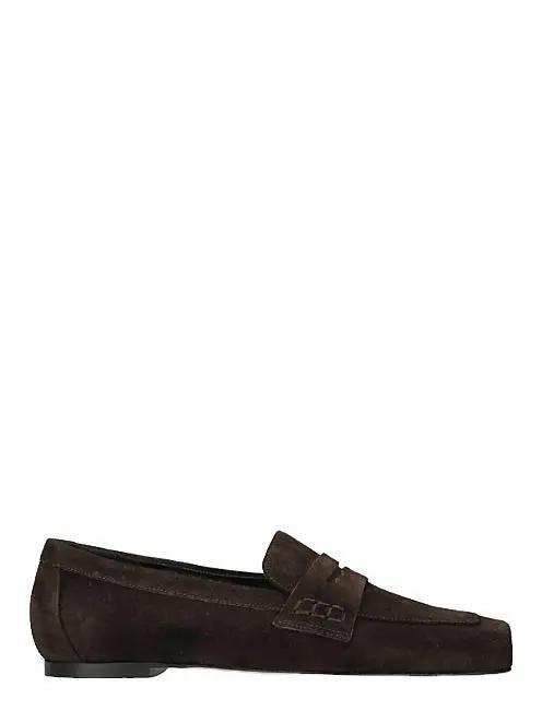 AeydĒ Lana Suede Loafers - Dark Brown