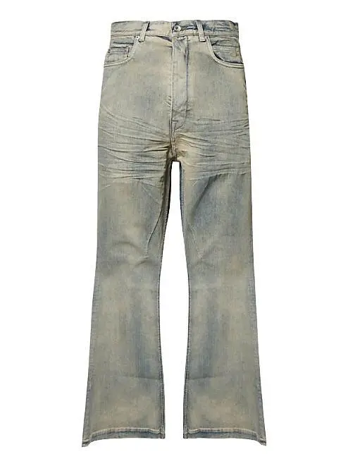 Rick Owens Bolan Flared-cut Denim Jeans - Mineral Pearl