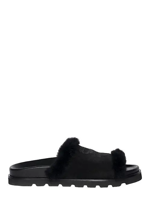 Zadig&Voltaire Teddy Suede Mules - Black