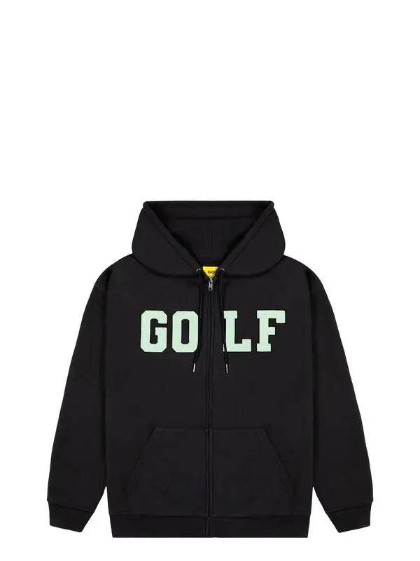 GOLF WANG College Cord Zip Up Hoodie - Black