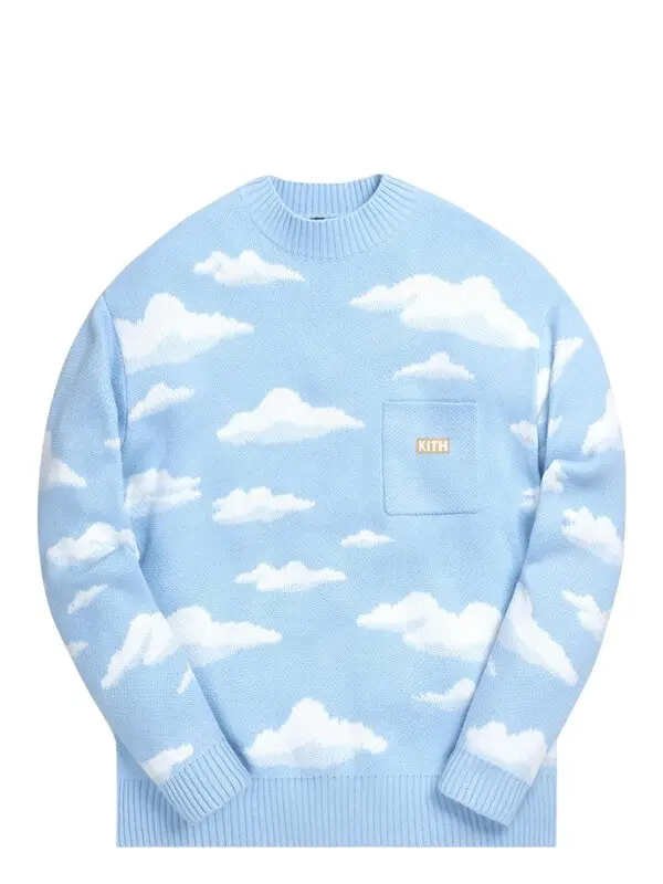 Kith For The Simpsons Cloud Intarsia Sweater - Blue