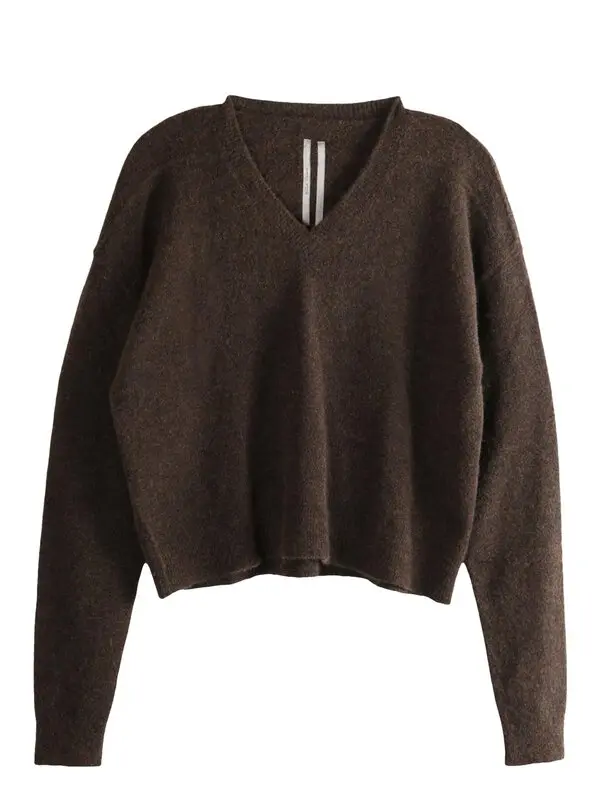 Rick Owens Tommy V-neck Sweater - Brown