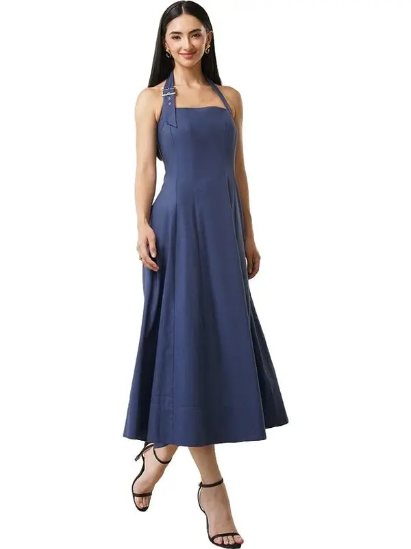 Yumi Kim Komiki Linen Dress - Navy