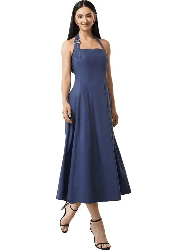 Yumi Kim Komiki Linen Dress - Navy