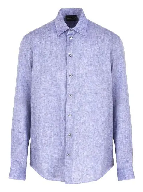 Emporio Armani Linen Shirt - Blue