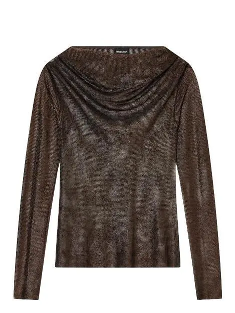 Giorgio Armani Viscose-blend Jumper - Brown / Neutral