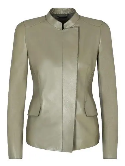 Giorgio Armani Lambskin Short Jacket - Green