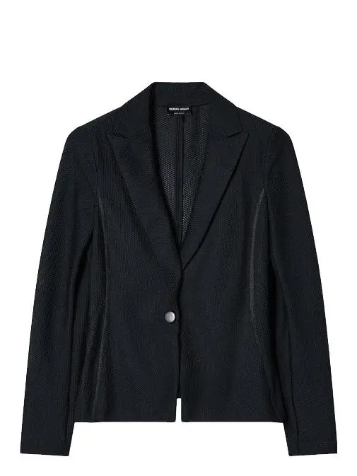 Giorgio Armani Textured Blazer - Black