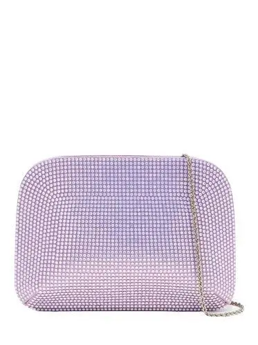 Giorgio Armani La Prima Satin Clutch With Opal Rhinestone Pav - Pink