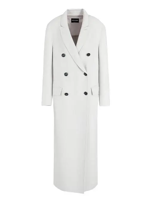 Giorgio Armani Double Cashmere Long Coat - White