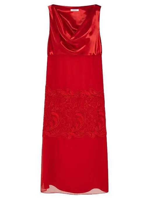FERRAGAMO Silk Drape Dress - Red