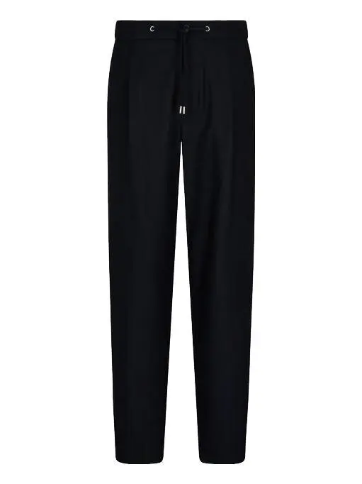 Giorgio Armani Single-pleat Cashmere Drap Trousers - Black