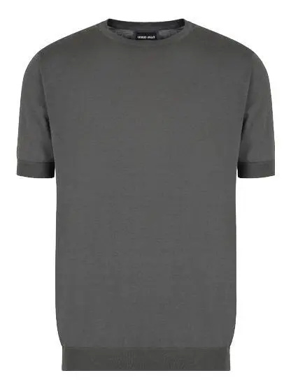 Giorgio Armani Short-sleeved Crew-neck Jumper - Natural