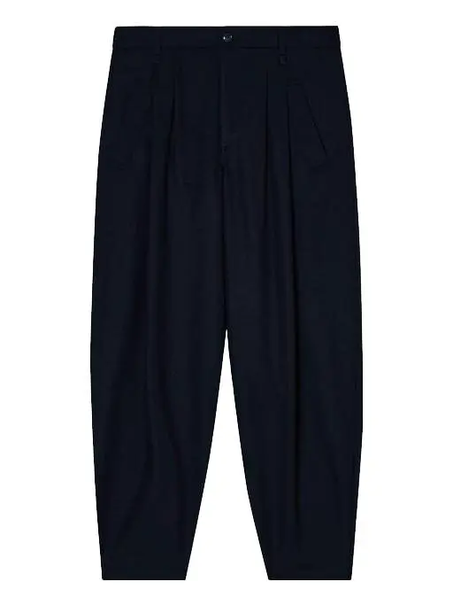 Giorgio Armani Single-pleat Trousers In Lightweight Cashmere - Navy