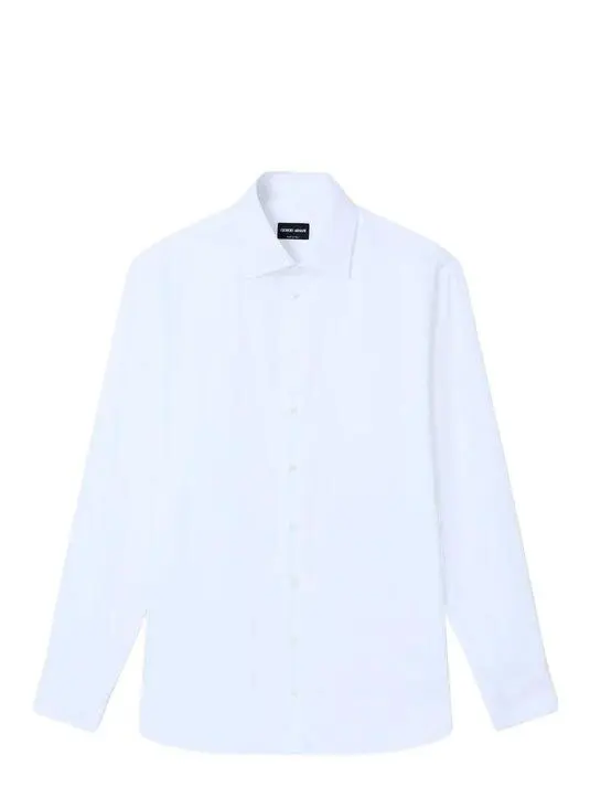 Giorgio Armani Regular-fit Luxury Cotton Shirt - White
