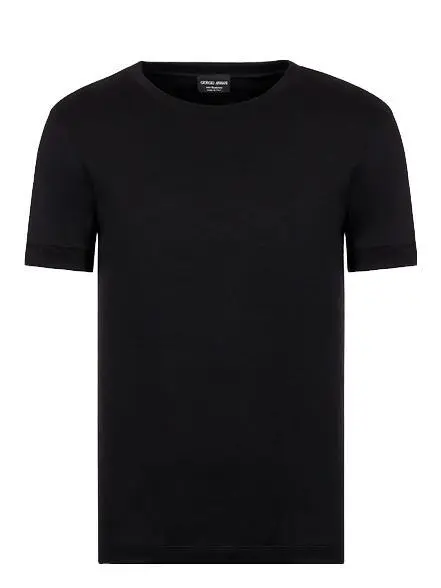 Giorgio Armani Crew-neck Cashmere Interlock Jumper - Black