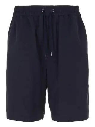 Giorgio Armani Lyocell And Cotton Bermuda Shorts - Navy