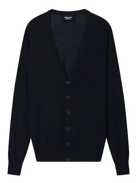 Giorgio Armani Cashmere Cardigan With Buttons - Black