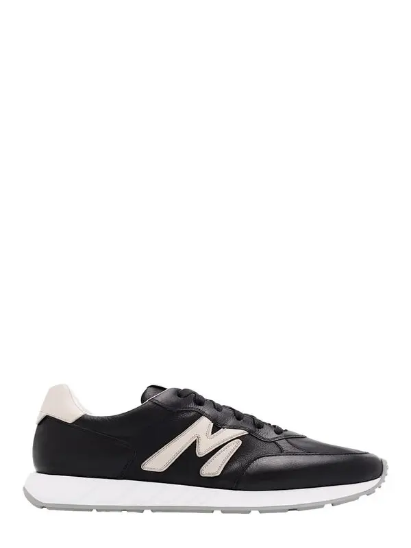 Magnanni Yoki Leather Runner Sneakers - Black/white