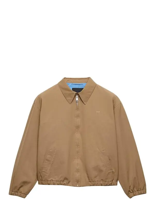 Prada Poplin Full-zip Shirt Jacket - F04os Sughero Celeste