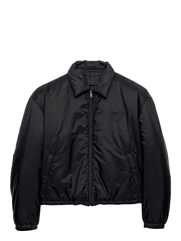 Prada Re-nylon Cropped Jacket - Black