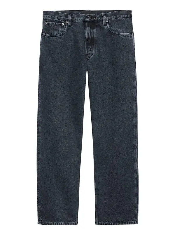 Prada Overdyed Denim Straight-fit Jeans - Black