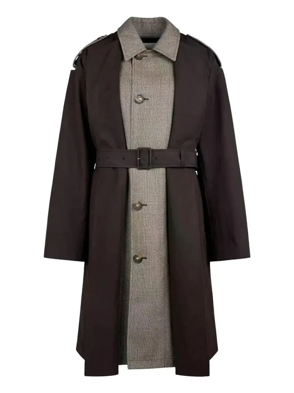 TOD'S 2-in-1 Belted Trench Coat - Brown