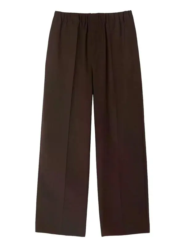 Sandro Elastic-waist Pleated Trousers - Brown