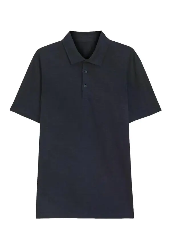 BOSS X David Beckham Linen Polo Shirt - Blue