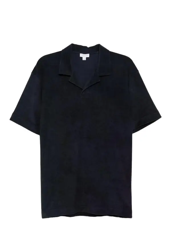 Sunspel Cotton Polo Shirt - Blue
