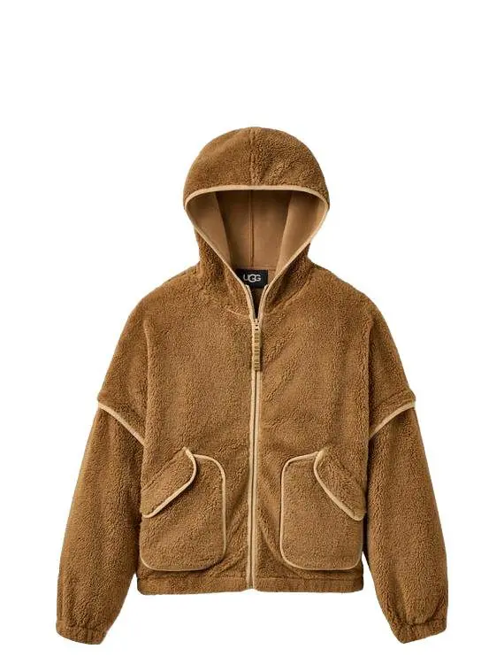 UGG Mariella Uggfluff Zip Hoodie - Chestnut