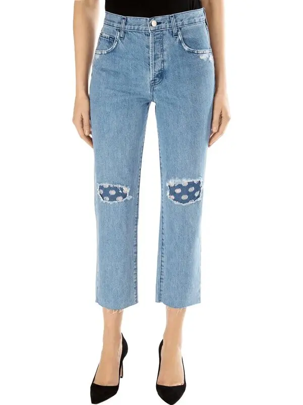 J Brand Wynne High-waist Straight-leg Jeans - Ambitious Destruct