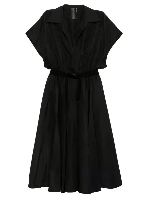 Norma Kamali Shirt Flared Dress - Black
