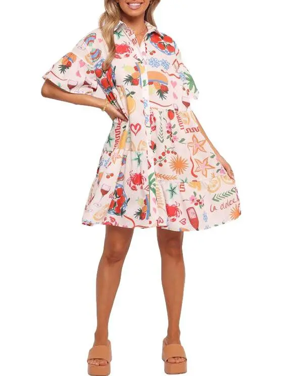 PETAL & PUP Printed Shirtdress - Dolce Vita