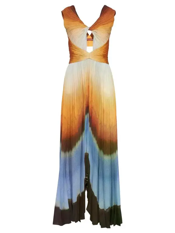 Altuzarra Kalymnos Shibori-print Maxi Dress - Neutrals