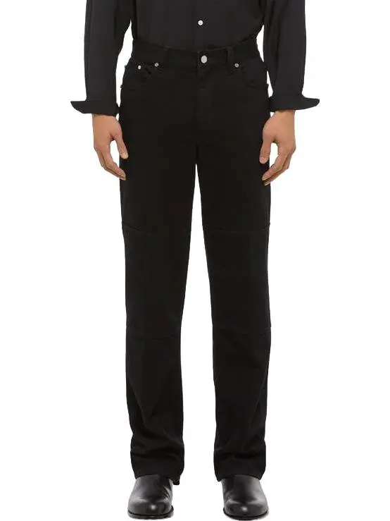 Helmut Lang Carpenter Jeans With Exposed Back Zip Detail - Rinsed Black - Aa5