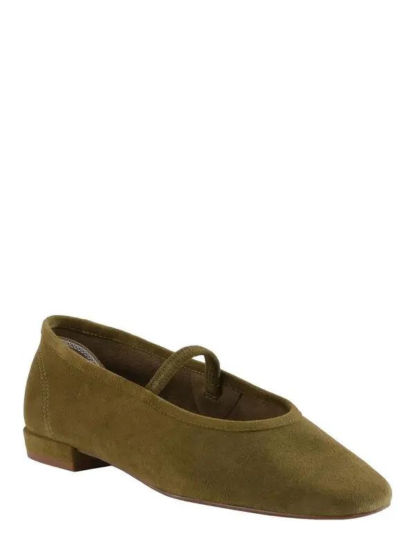 Seychelles Sweetheart Mary Jane Flat - Olive